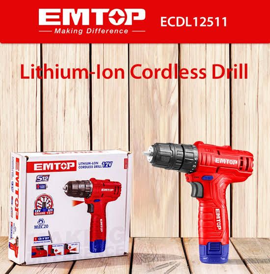 Emtop Cordless Drill 12V Professional | Daraz.pk