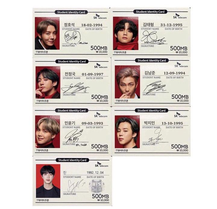 BTS ID card set - Photo cards for BTS fans | Daraz.pk