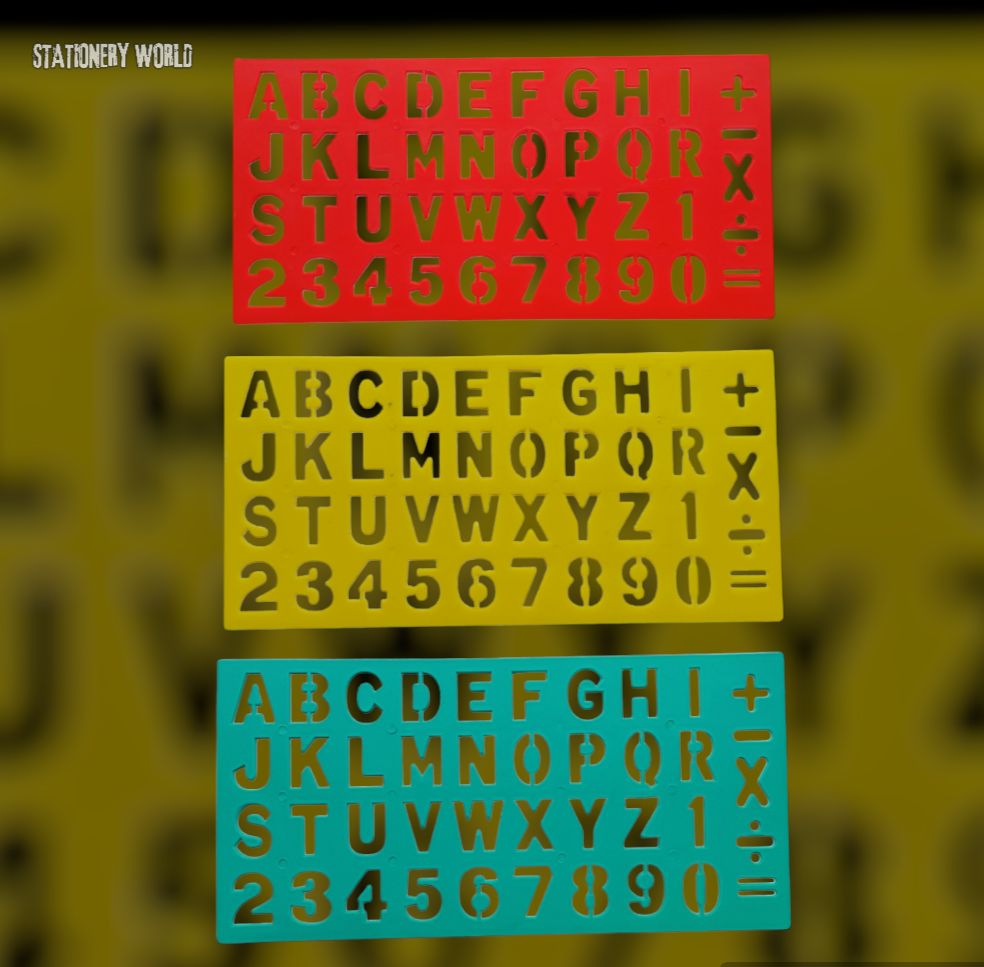 Alphabet Stencil Scale Capital Letters and Number Scale For Kids | Daraz.pk