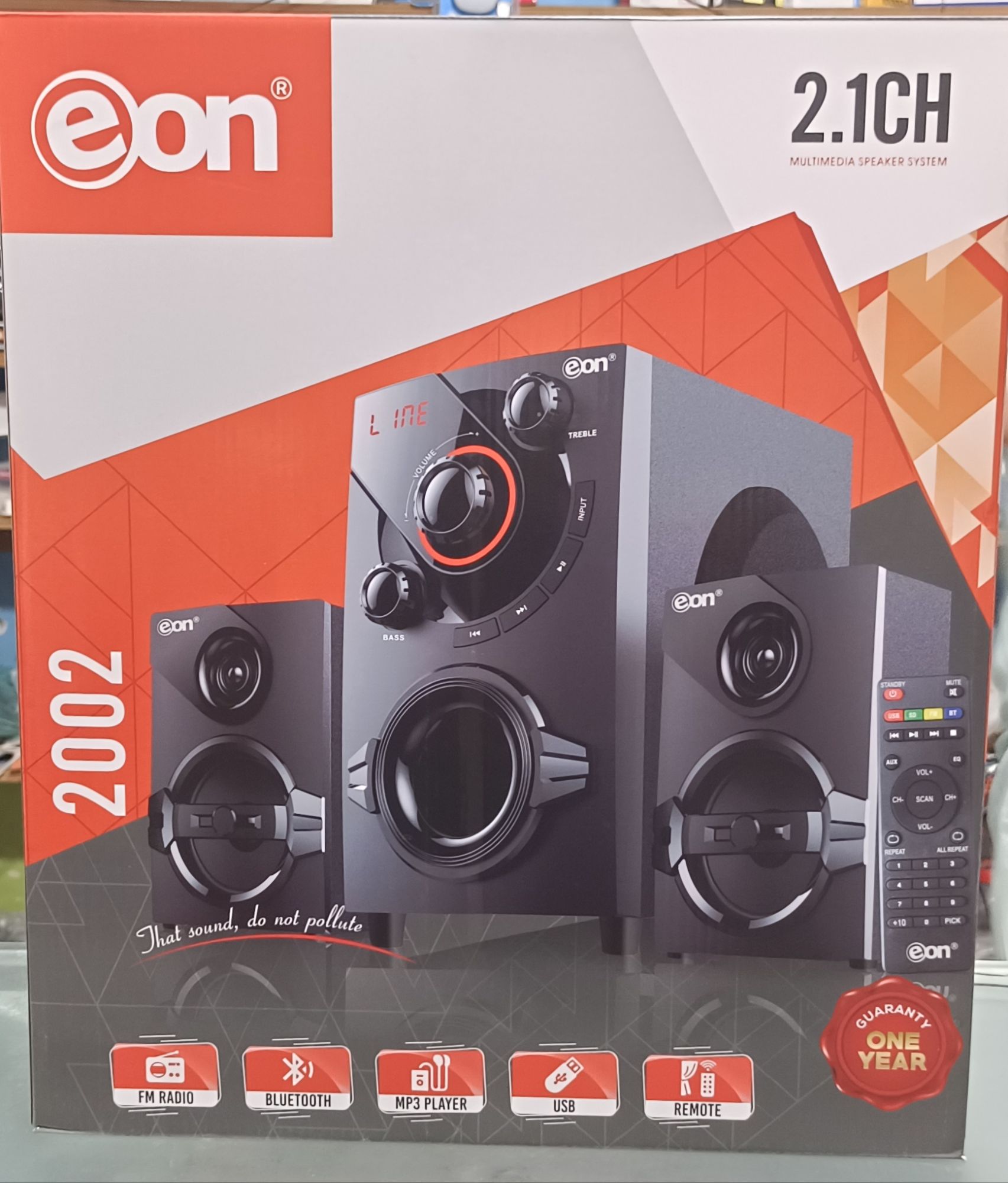 EON 2.1 channel Multimedia speaker system model 2002 | Daraz.pk