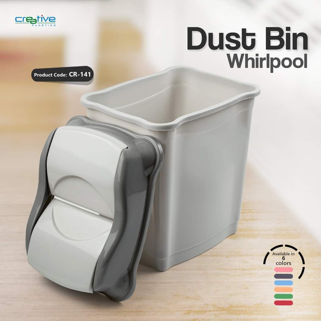 Dustbin Whirlpool Small (With Butterfly Style Flipper) for Kitchen/Room ...