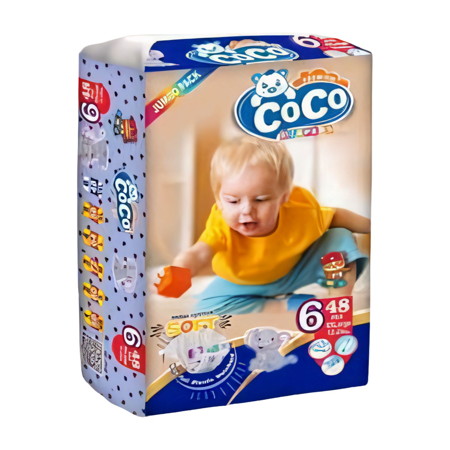 Coco Baby Diapers Size 6 Jumbo Pack (48 Pcs 12-25 Kg) | Daraz.pk