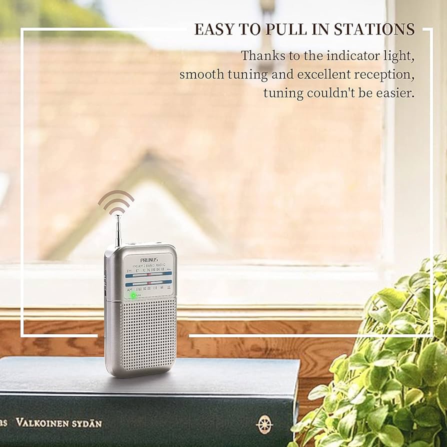 PRUNUS DE333 Portable Radio Mini AM FM Pocket Transistor Radio with ...