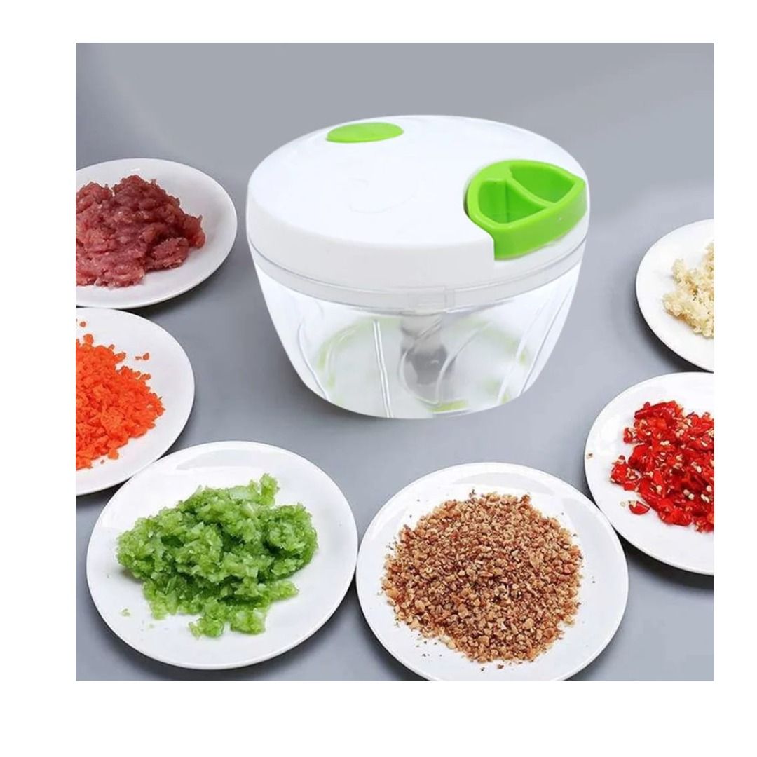 Mini Speedy Chopper Manual Hand Pull Vegetable & Meat Mini Turbo Cutter ...