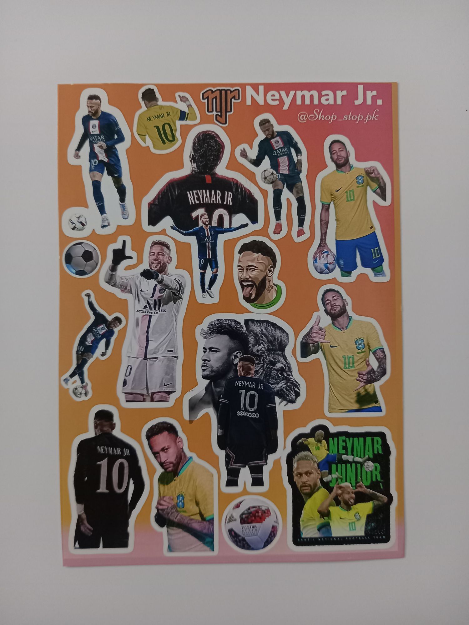 Neymar Jr. Mini Uncut sticker sheet 15 x 10 cm | Daraz.pk