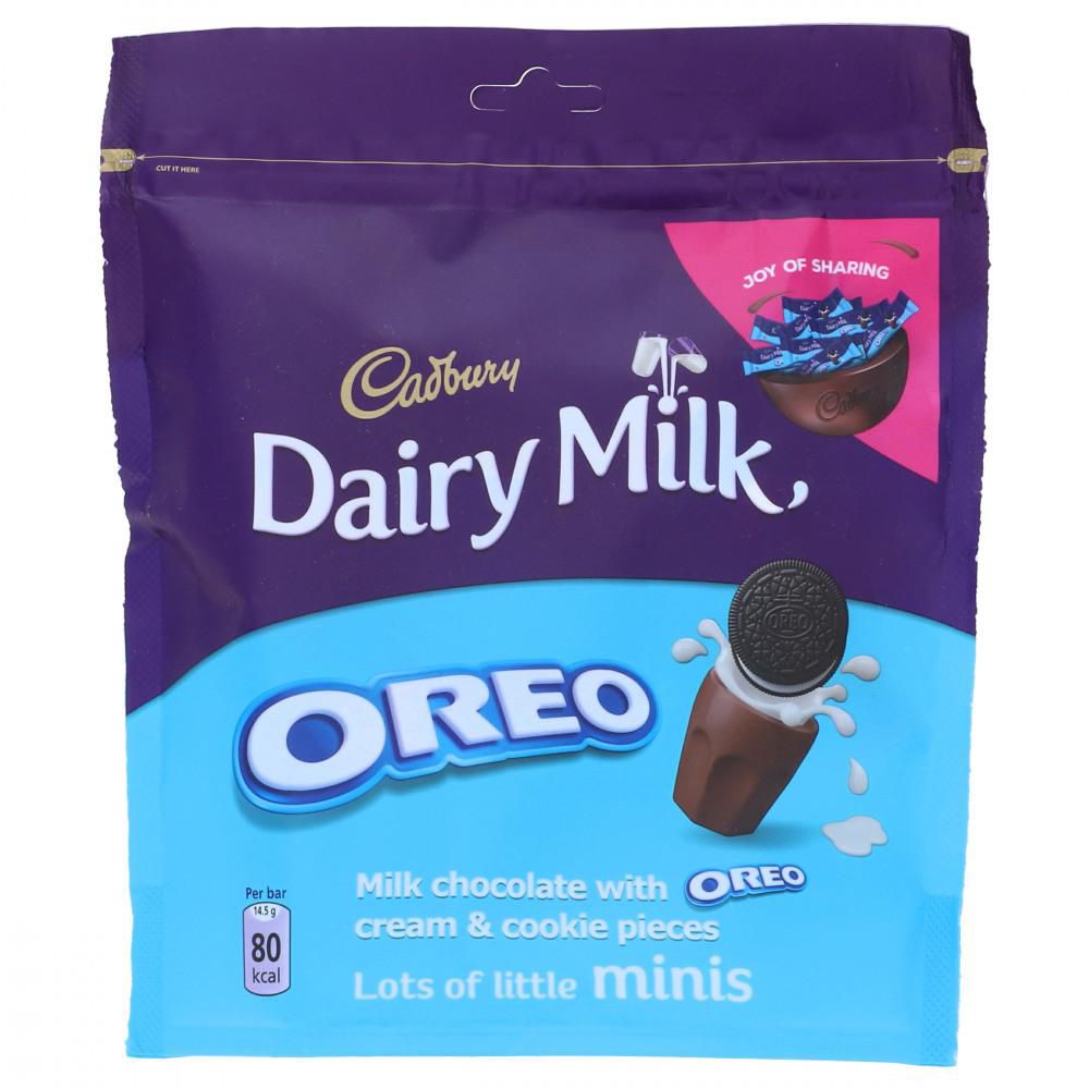 cadbury DAIRY MILK CHOCOLATE OREO MINIS POUCH 188.5 GM | Daraz.pk