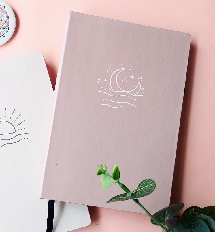Sun or Moon Minimalistic BuJo Notebook Dot grid Diary Dotted pages ...
