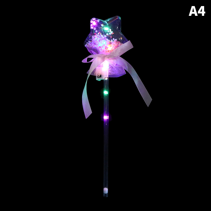 1PC Kids Colorful Glowing Sticks Flashing Heart Star Butterfly Girls ...