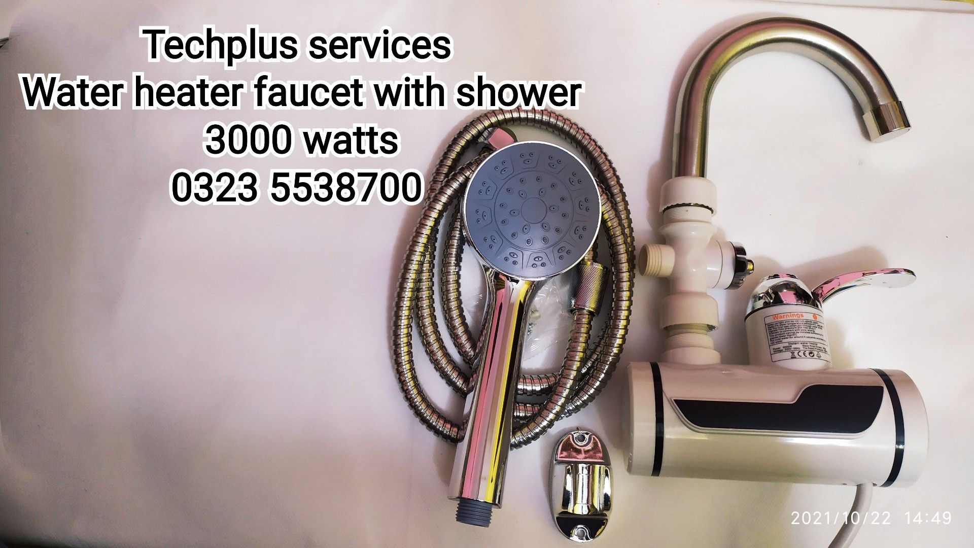 Dual 2 in 1 Tank less water heater TAP Faucet with shower 3000 watt geyser instant water heater ...