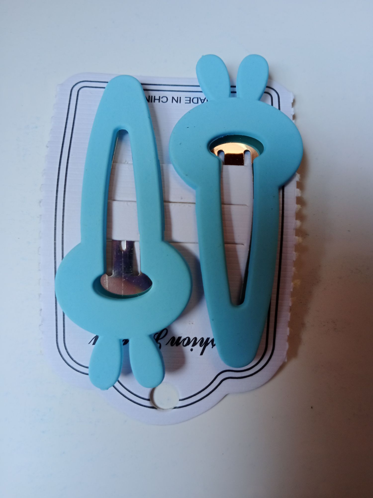 1 pair of beautiful rabbit ears pins Matt finishing hair pins for girls ...