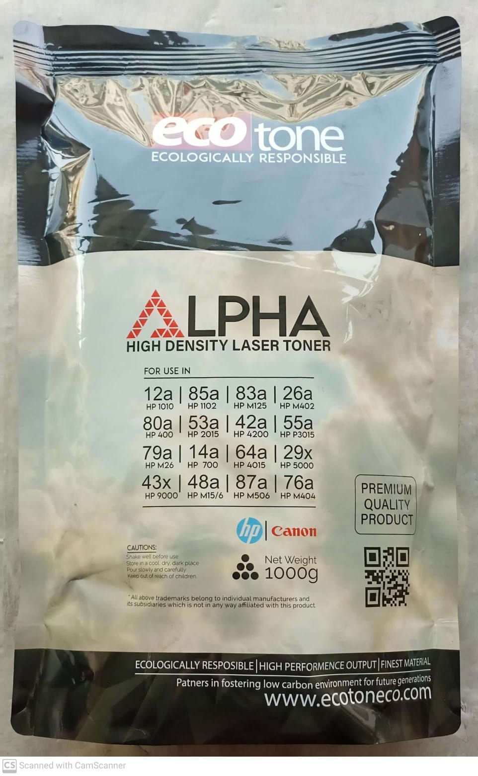 Kg Bag Hp ALPHA Ecotone Toner Bag (Hp Printer) | Daraz.pk