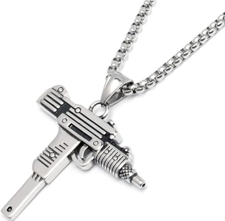 Silver Uzi pendant Uzi Locket For boys | Daraz.pk