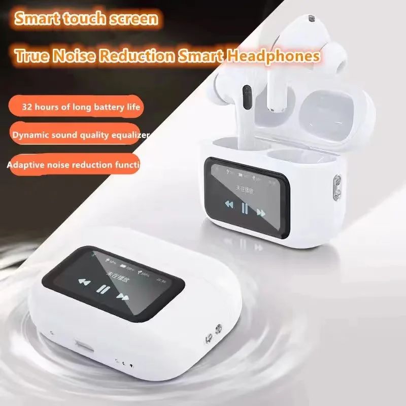 wireless earbuds Bluetooth airpods LCD full colour smart display Touch ...