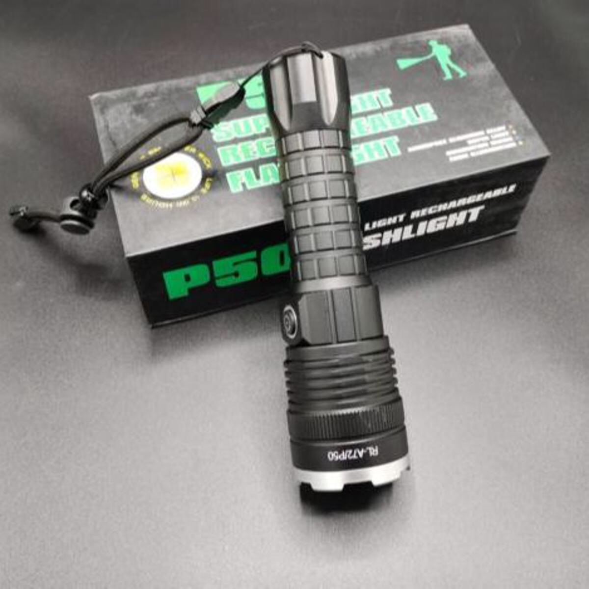 Rechargeable Long range hand metal torch | Daraz.pk