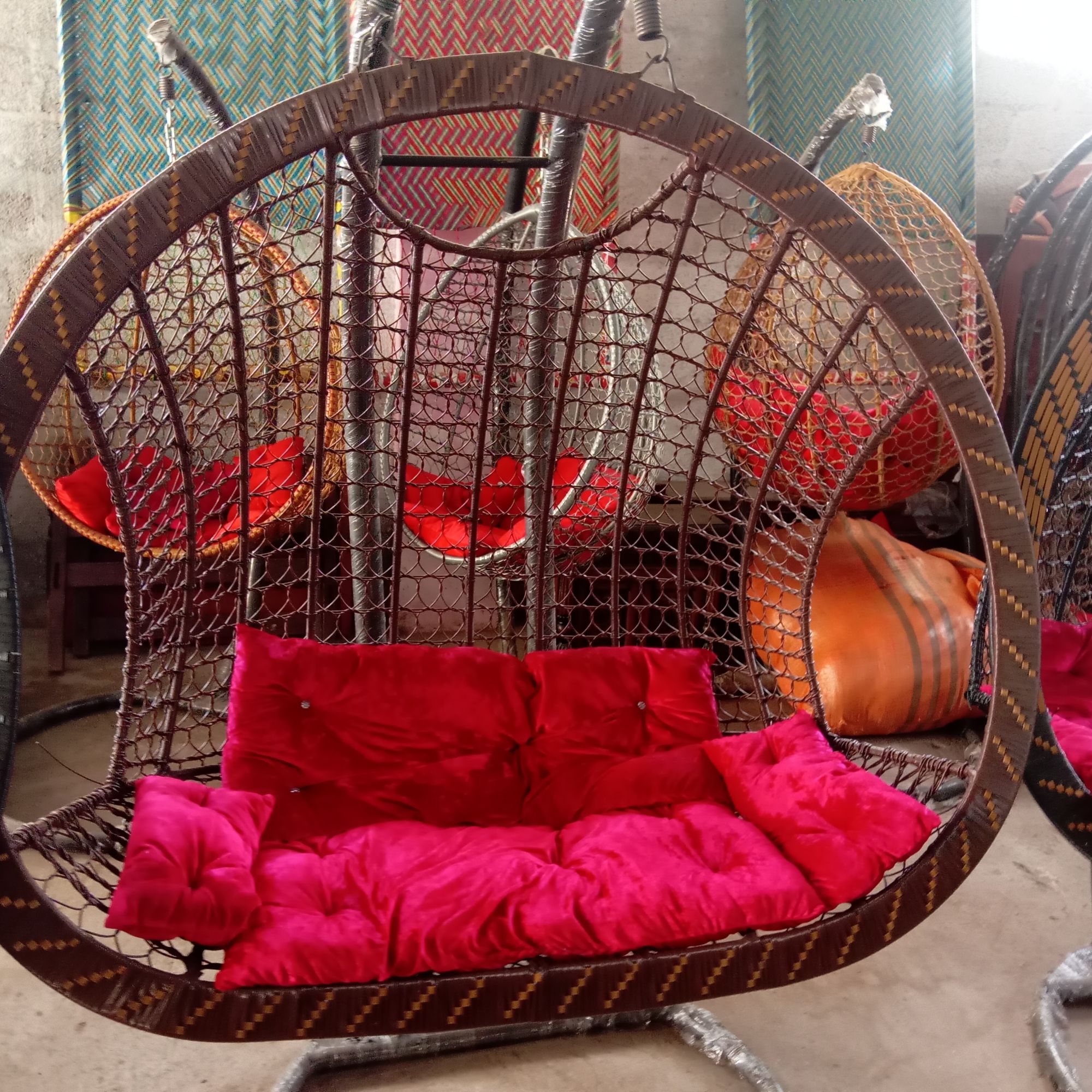 Double Hanging swing with Stand and 4 Cousins | Daraz.pk