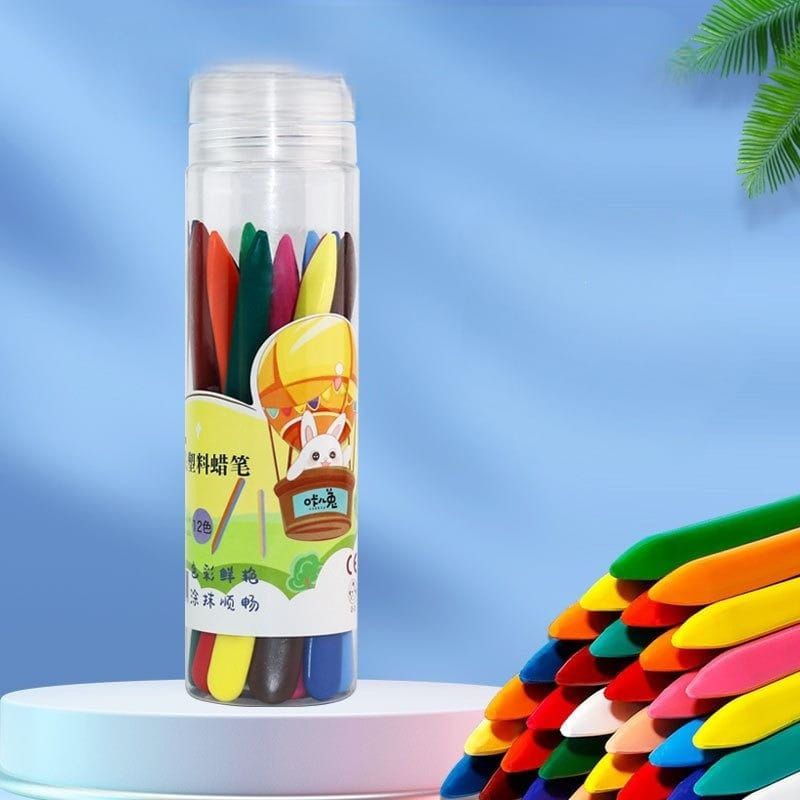 Plastic Crayons Pack of 12 and 24 pcs | Daraz.pk