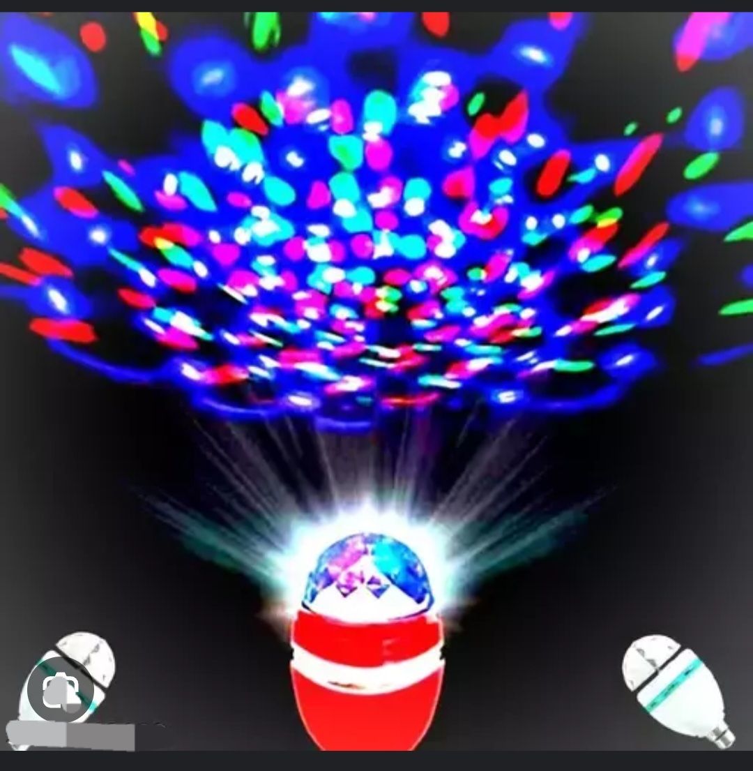Disco Rotating Bulb RGB (Red, Green, Blue Colour)/ Party bulb | Daraz.pk