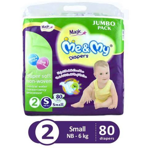 Me&My SMALL Diapers 80 pieces Magic | Daraz.pk