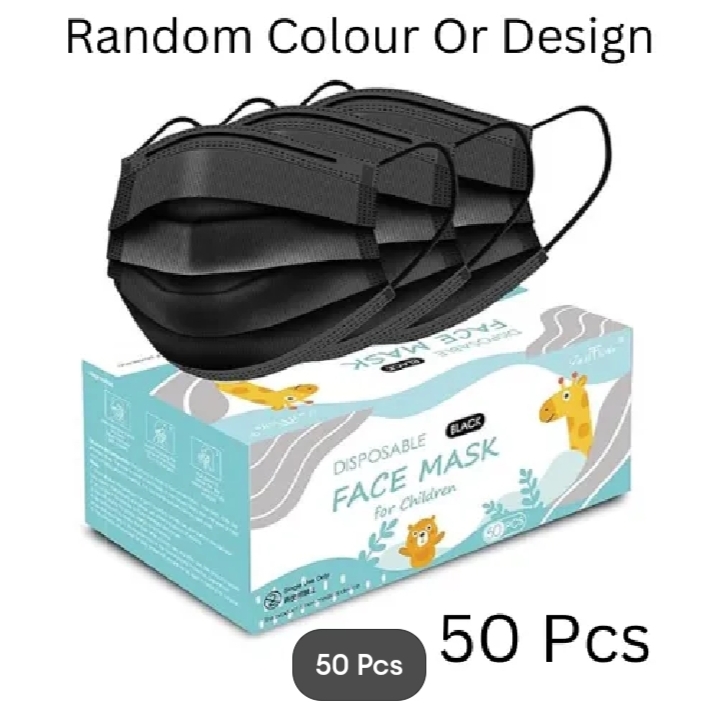 High Filtration Cute Disposable Face Masks (Box of 50) Kids & Student ...
