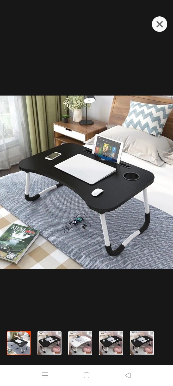 wooden Gaming laptop table For Bed Floadable stand portable Drawing ...