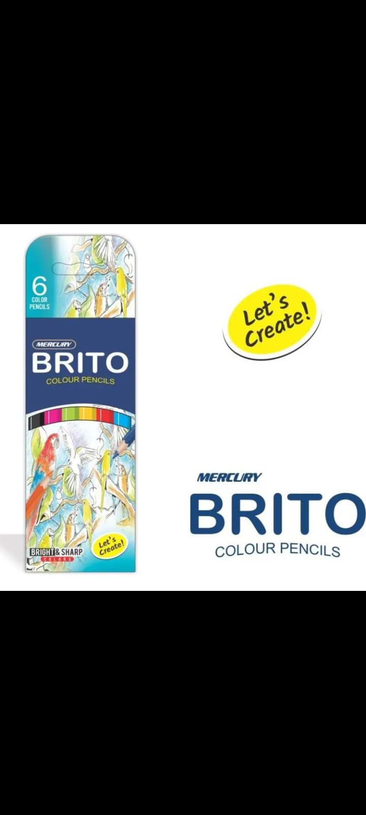 Mercury Brito 6 Color Pencils Half Size | Daraz.pk