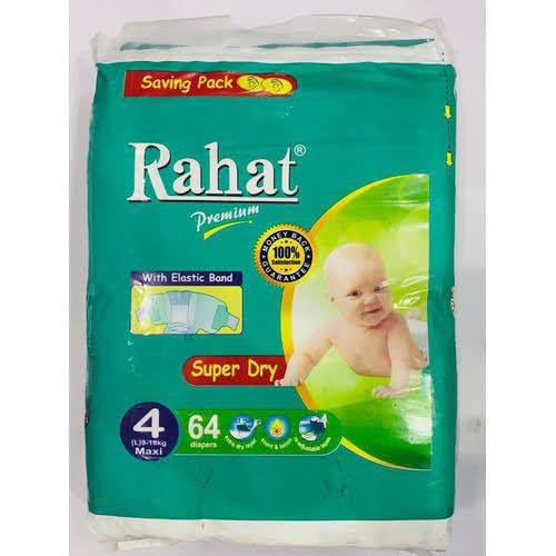 Rahat Premium Quality Large size Diaper 64 pcs pack | Daraz.pk