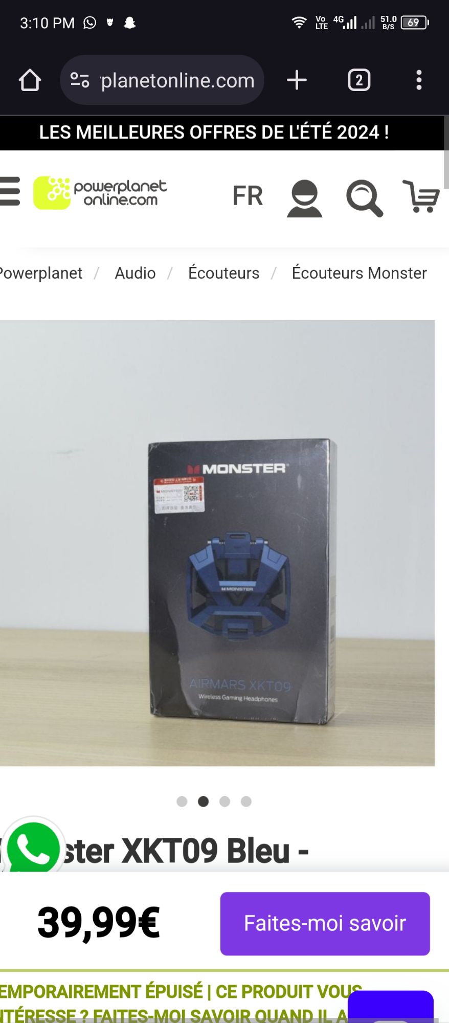 Monster Airmars XKT09 Wireless Gaming Headphones | Daraz.pk