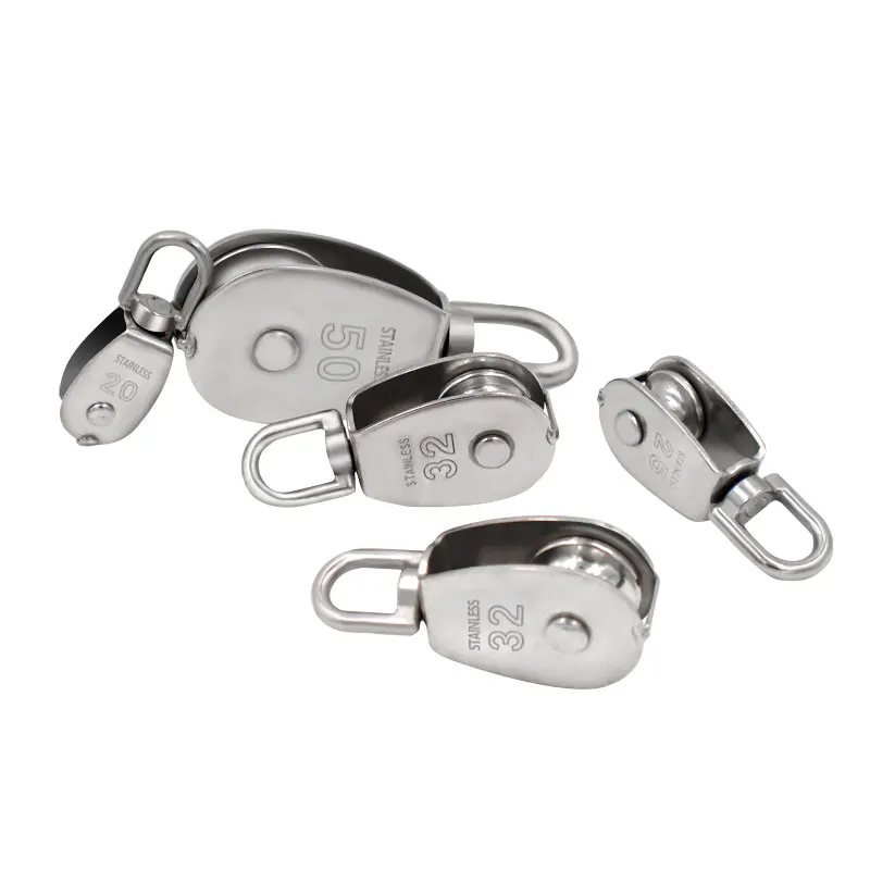 Stainless Steel Pulley M15/M20 M25 M32 M50 Single Wheel Swivel Lifting ...