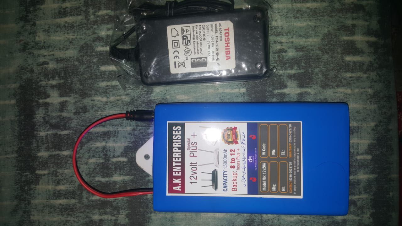 WiFi Router Power Bank 12v Volts Special Plus UPS Technology | 15000 to ...