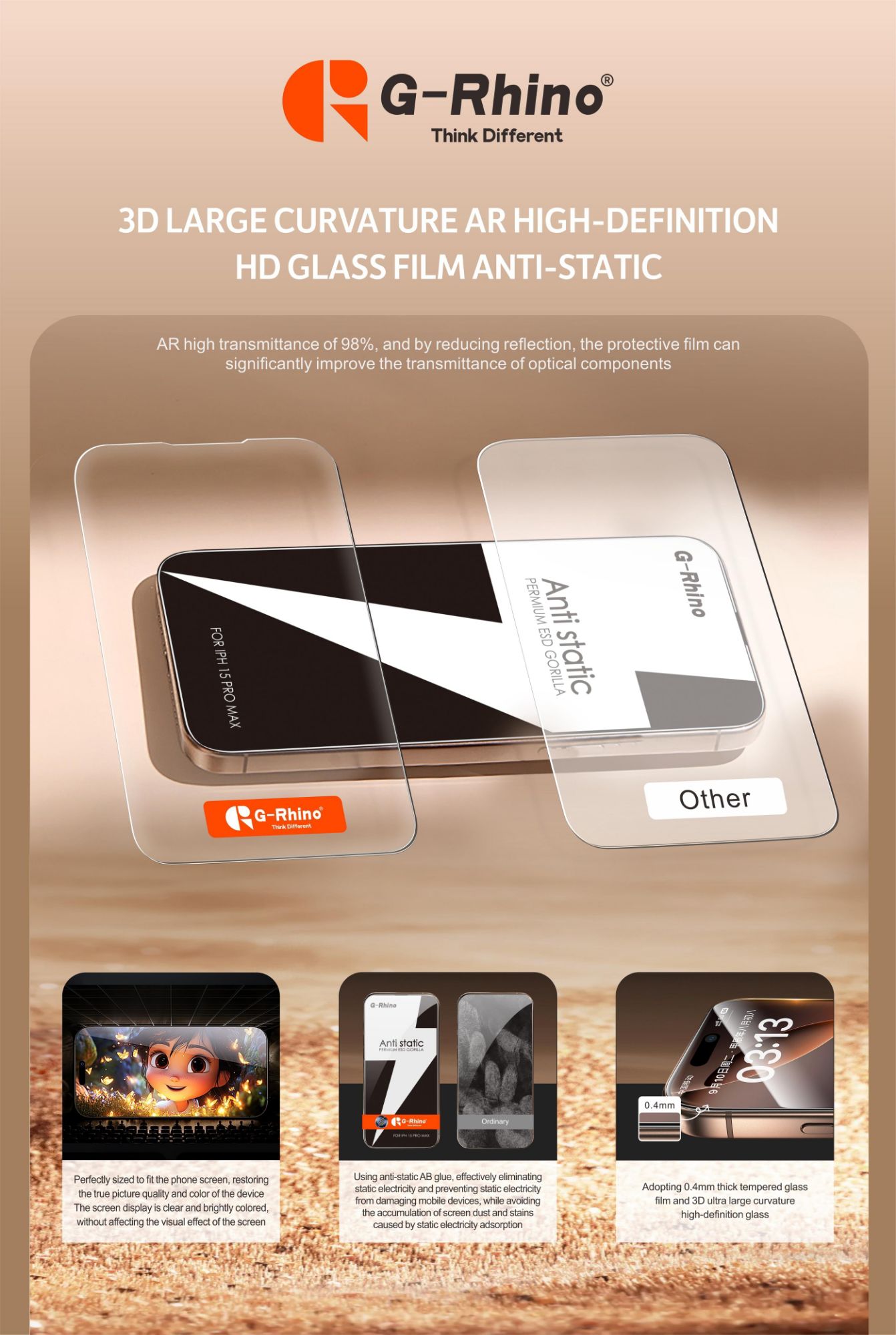Samsung A17 / Samsung A16 Anti static Gorilla OG Hd+ Tempered Glass ...