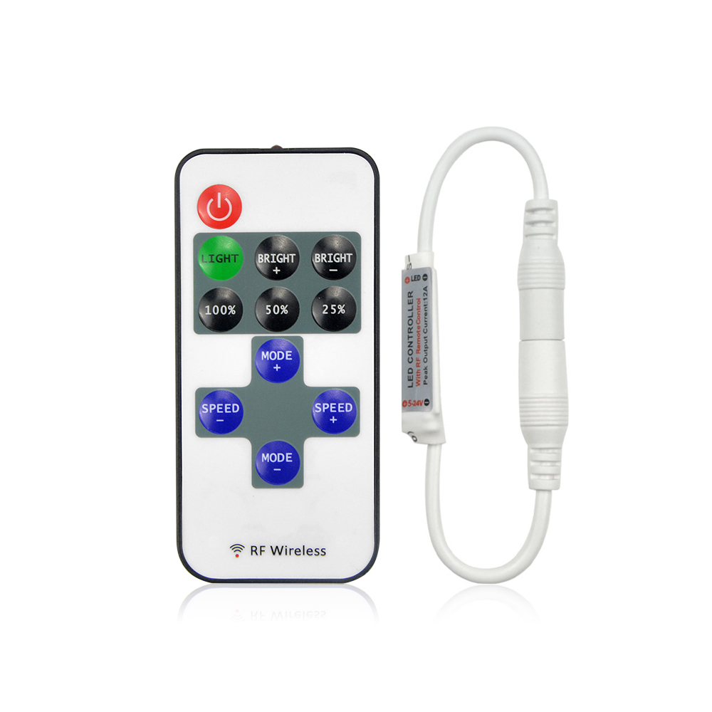 DC12V-24V Mini Wireless RF Remote Control LED Dimmer Switch Brightness ...