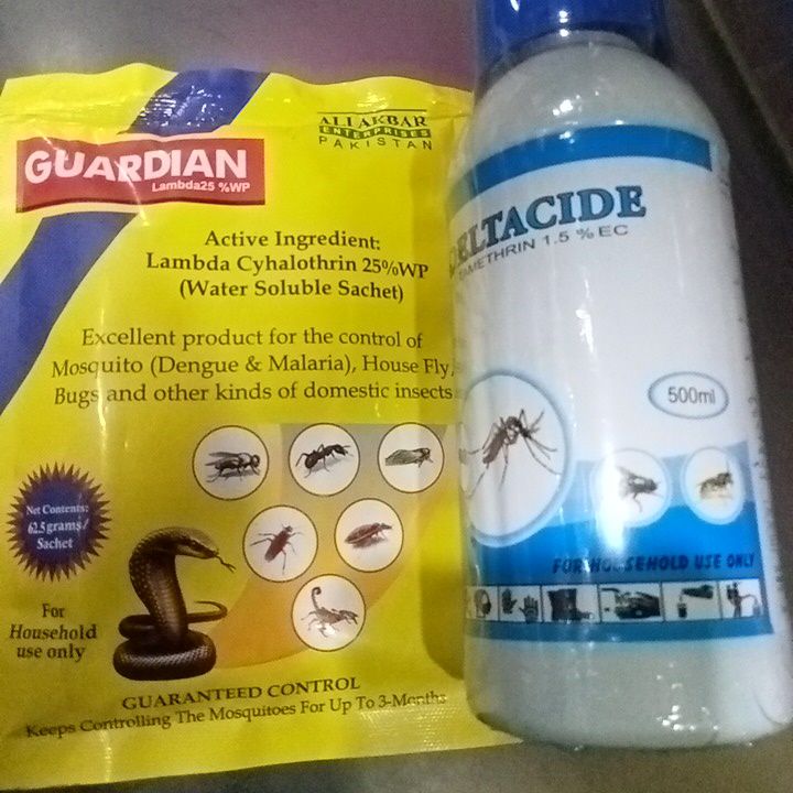 Deltamethrin 500 ml 1.5 % ec and Guardian 25 % combined. especially ...
