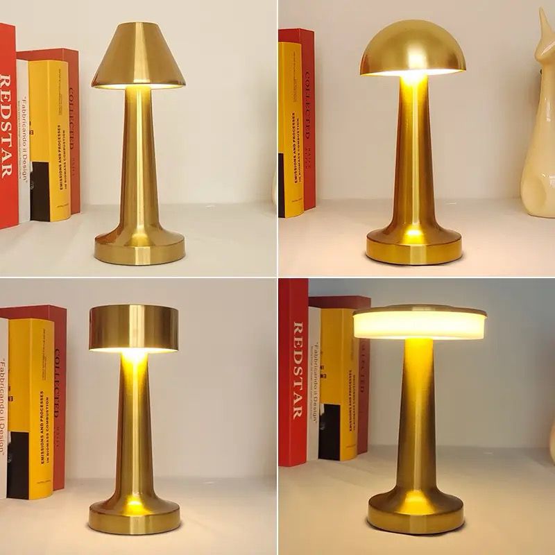 Electroplated Led Charging Bar Table Cafe KTV Metal Dumbbell Table Lamp ...