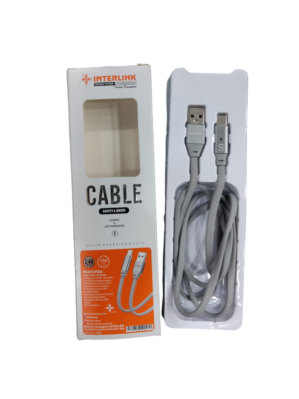 interlink prime plus Type-C to Lightning Fast charging Data cable Red ...