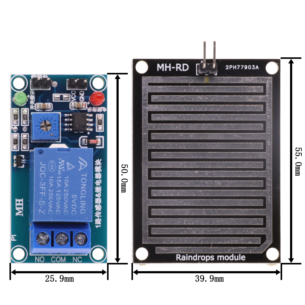 Snow Raindrops Detection Sensor Module Rain Weather Module Humidity For Arduino Robot Car Diy 8957