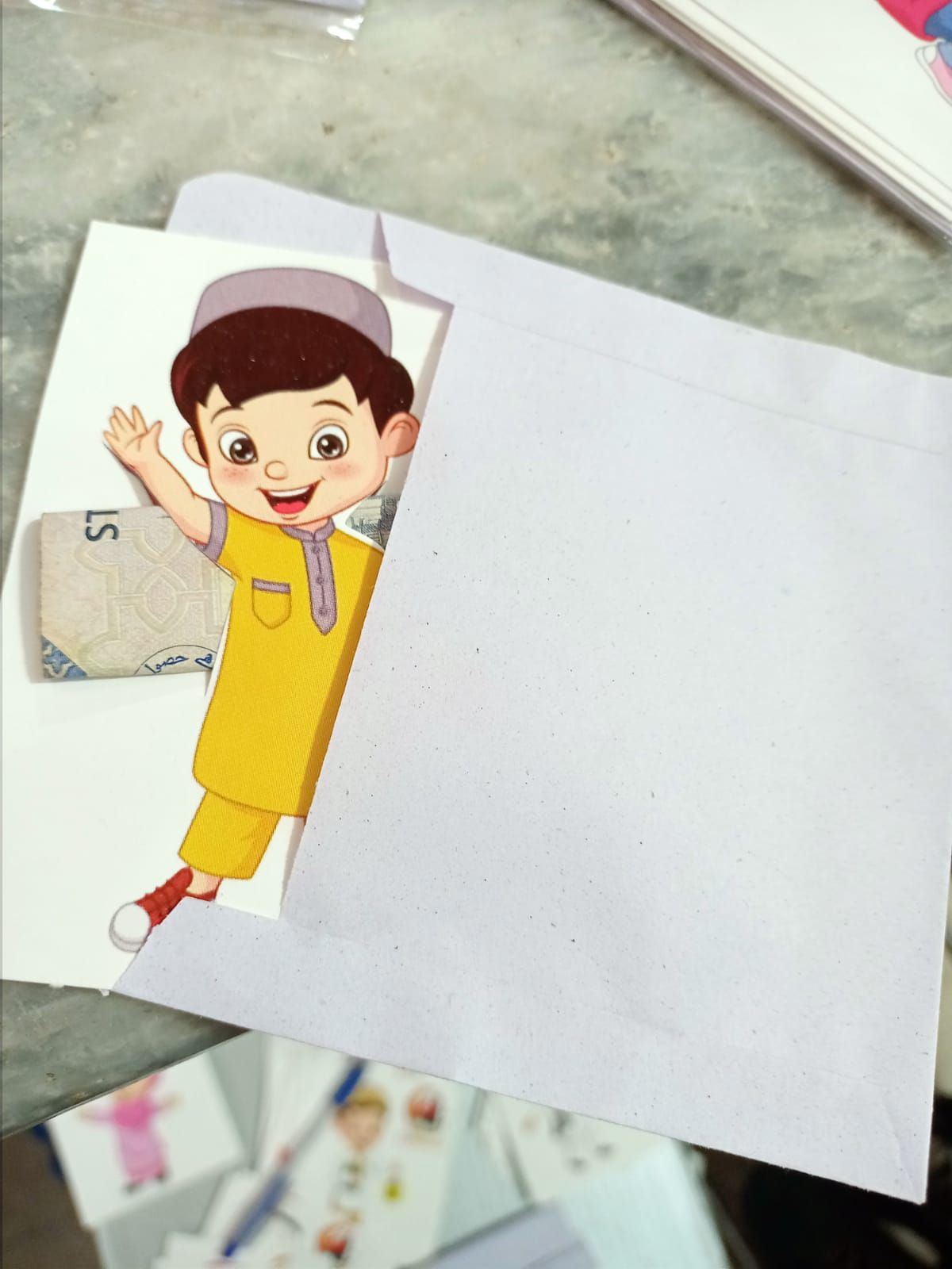 Pack of 12 Eid cards with 12 envelopes eidi card boys and girls eid ...