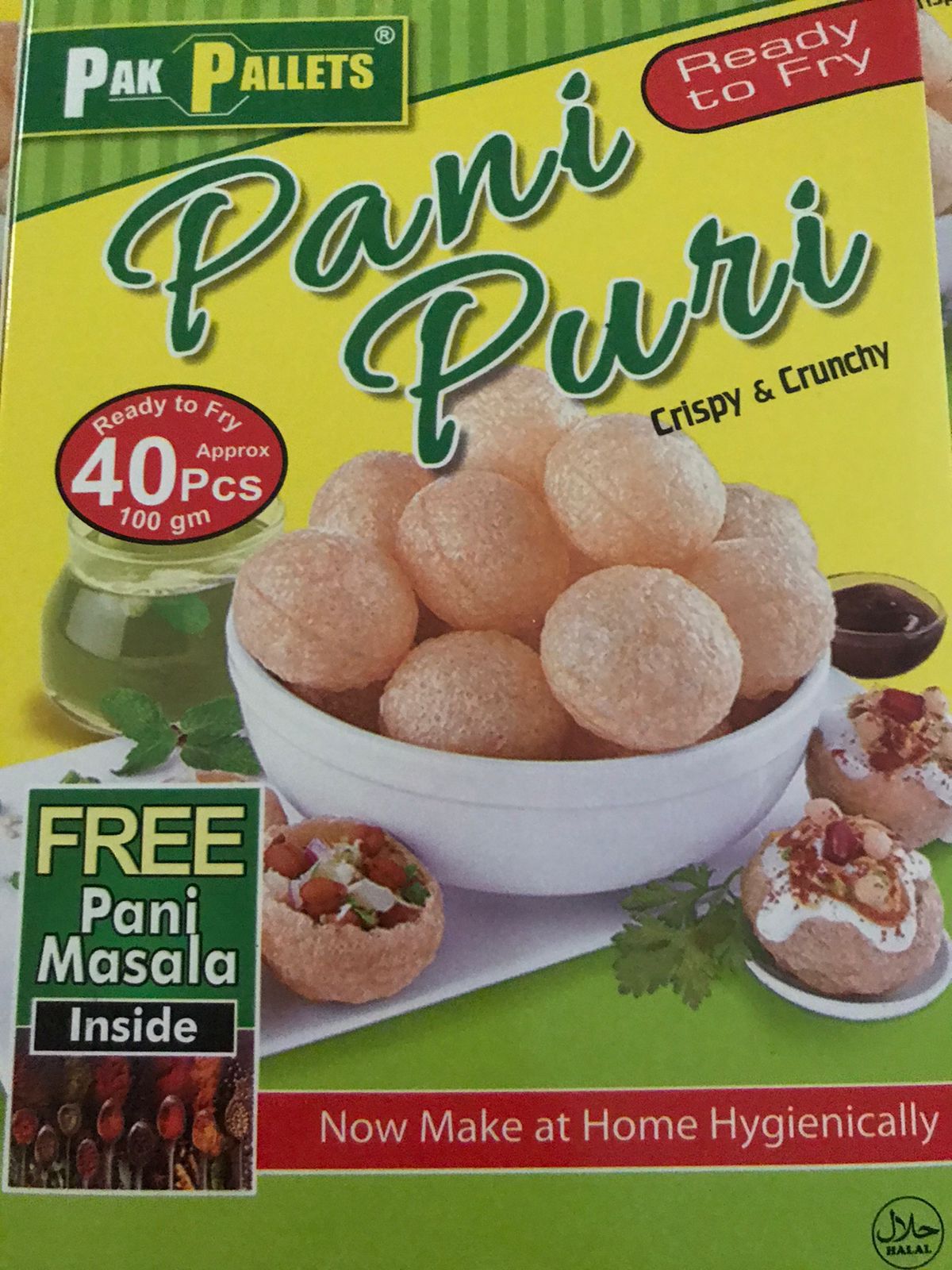 PAK PALLETS Crispy Gol Gappay with free Chatpatta Spicy Pani masala ...