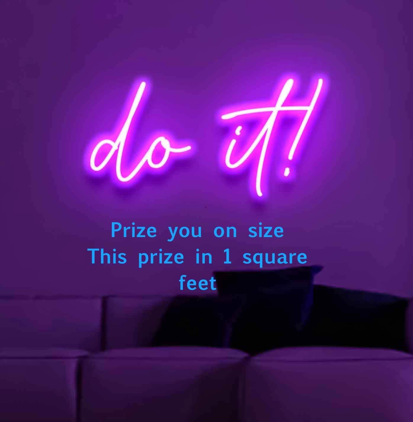 Neon sign prize as sqare feet all size are available | Daraz.pk