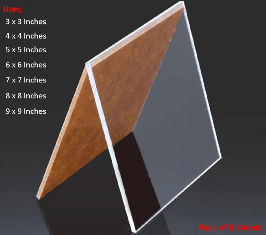 Square Transparent Acrylic Sheets Perspex Plate High Clear for Home DIY ...