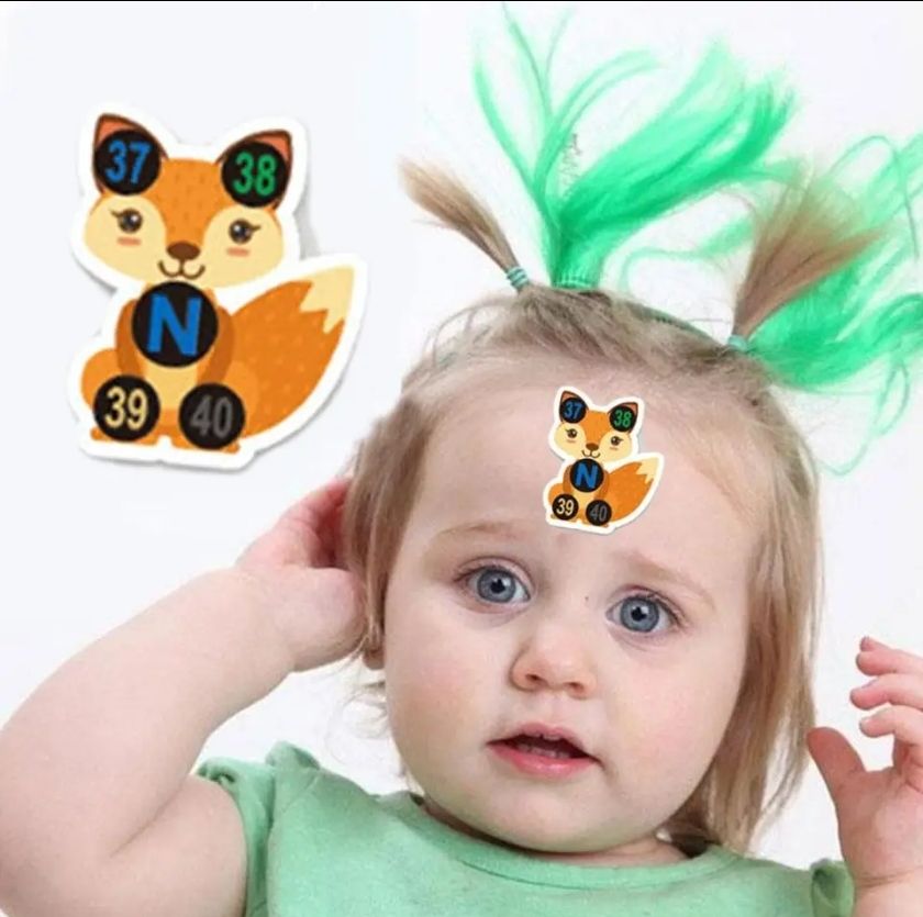 kids forehead thermometer strips cartoon fever temperature stickers ...