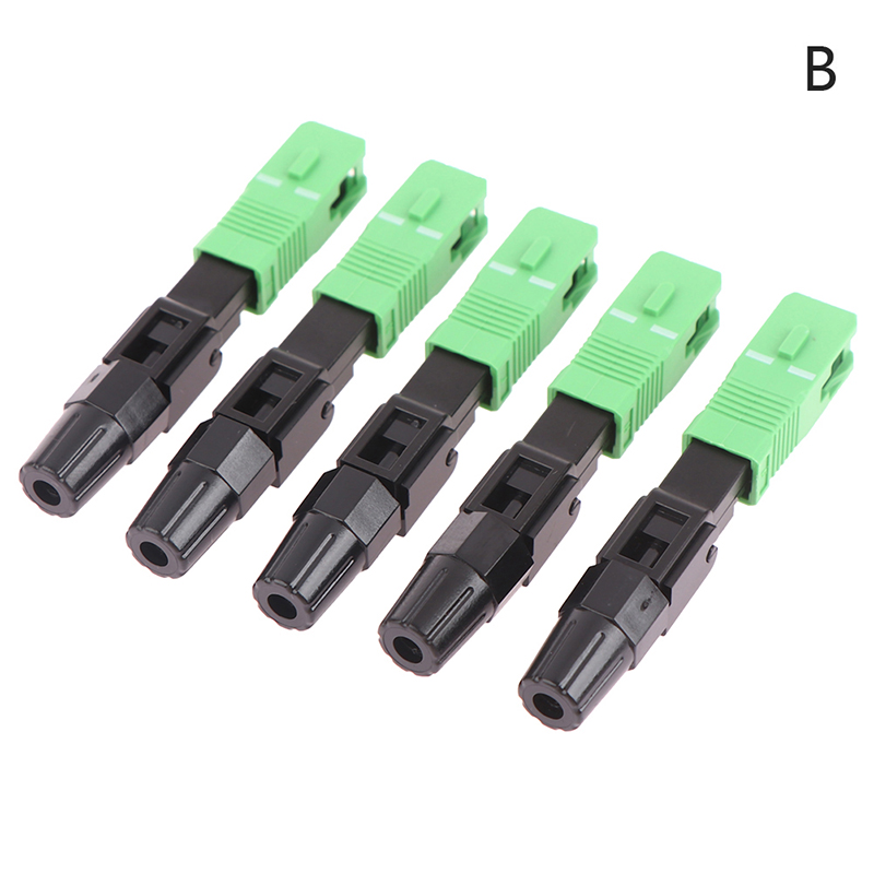 5Pcs FTTH SC APC Single Mode SC UPC Fiber Optic Quick Connector FTTH Fiber Optic Fast Connector ...