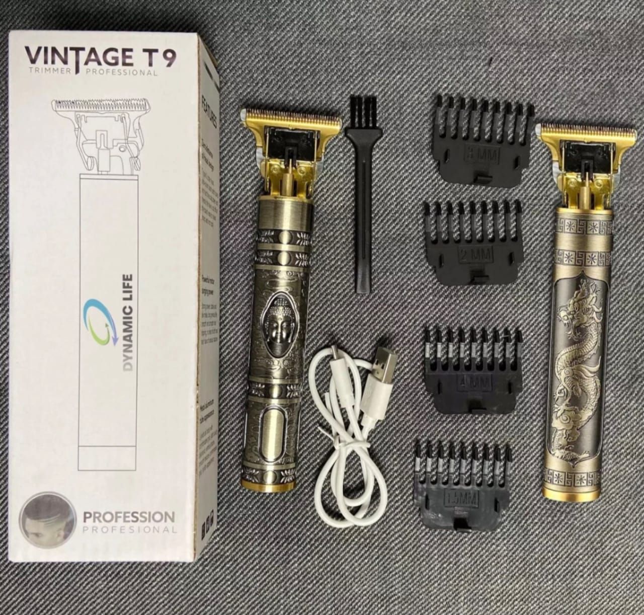 Vintage T9 Trimmer Professional Dragon Style metal reachargeable ...