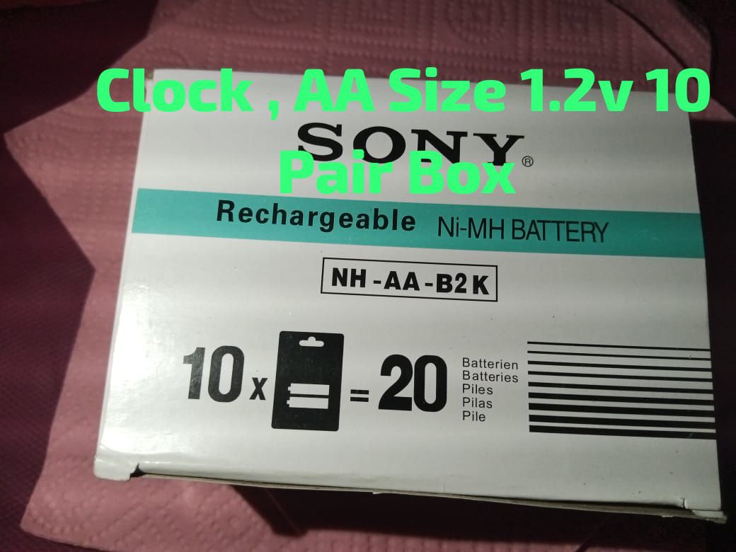 Sony AA and AAA Rechargeable Battery Cell CLOCK and Remote SIZE ...