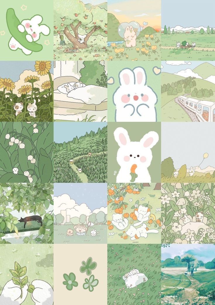 Green aesthetic stickers A5 uncut | journaling , Plant , Nature ...