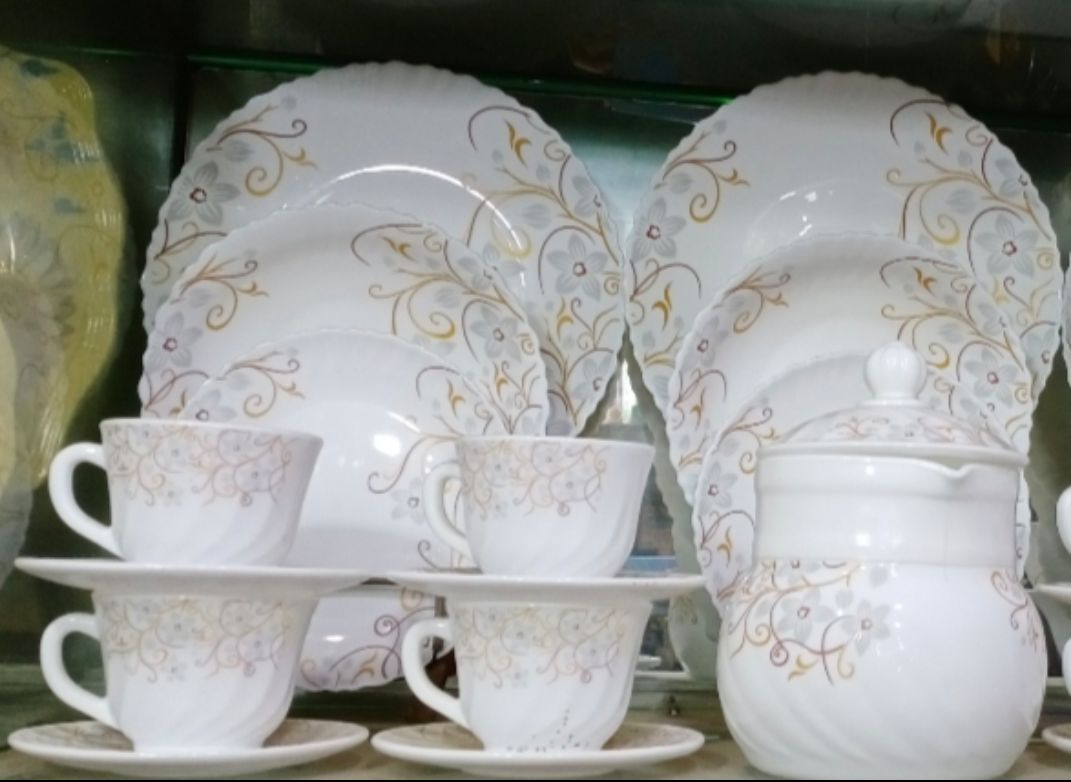 72 pieces - Marble Dinner set - 8 Person service | Daraz.pk