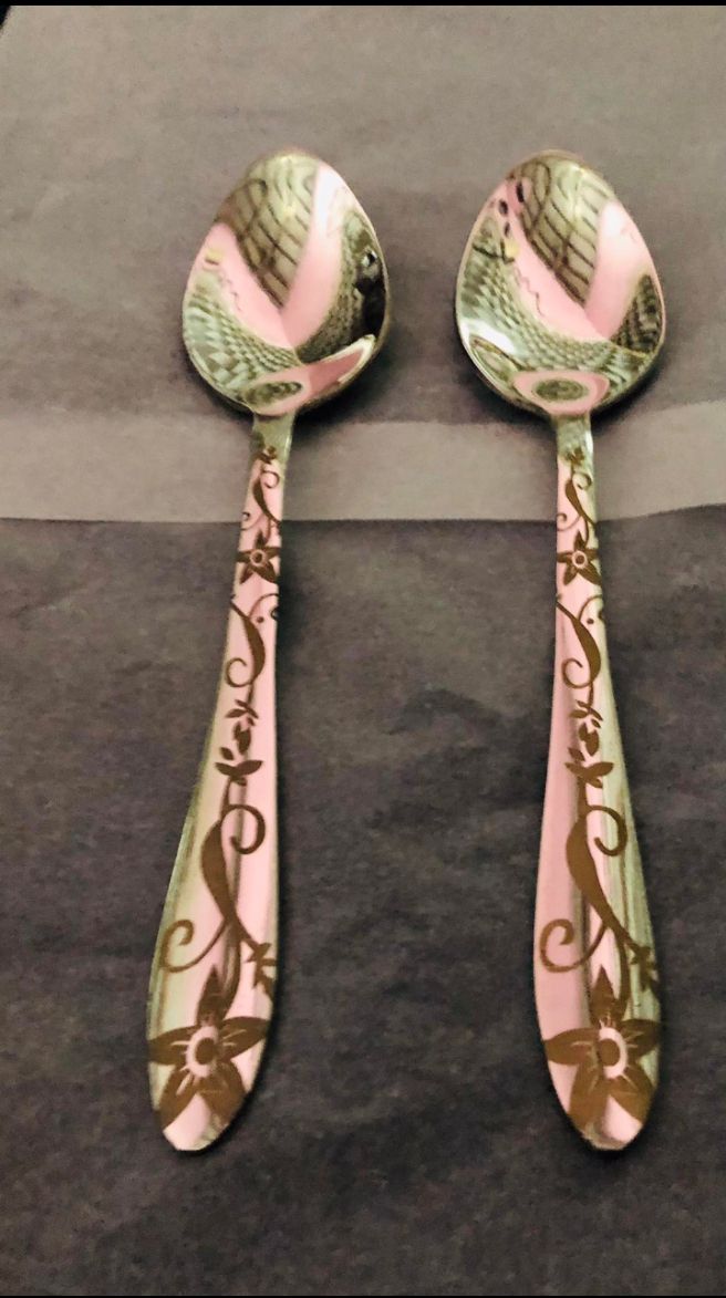 Luxury Tongs, 14 guage 29 PCs cutlery set and coffee table spoon with ...