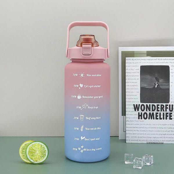 2 Liter Water Bottle With Straw | 2000ML Water Bottle | Two Liter Portable Travel Fitness Bottle ...