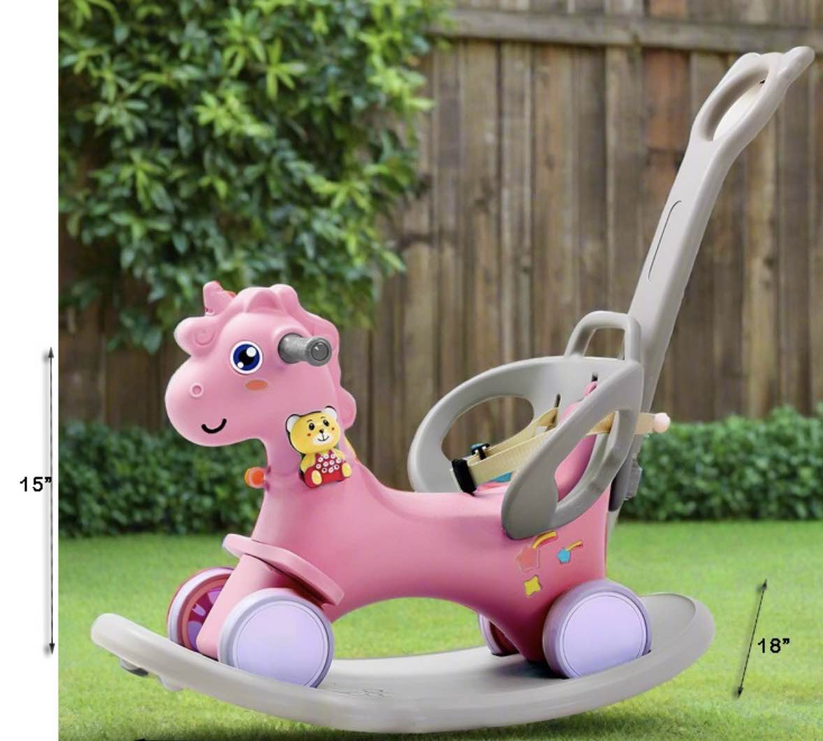 rocking horse for kids with light music system | Daraz.pk