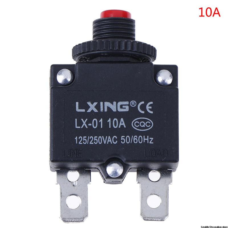 3-8A 10/15/20/30A Circuit Breaker Overload Protector Switch Fuse ...