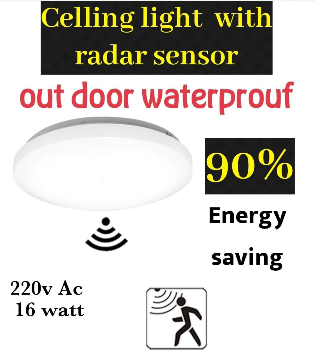 Ceiling light with human body induction sensor 220v 16watt. | Daraz.pk